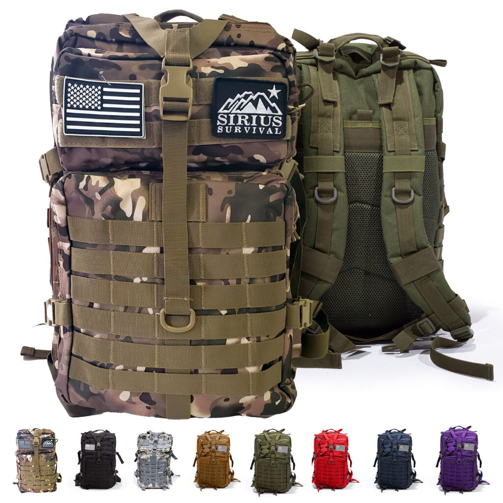 Bug Out Bag Builder - Go Bag Kit -50L Backpack - Sirius Survival