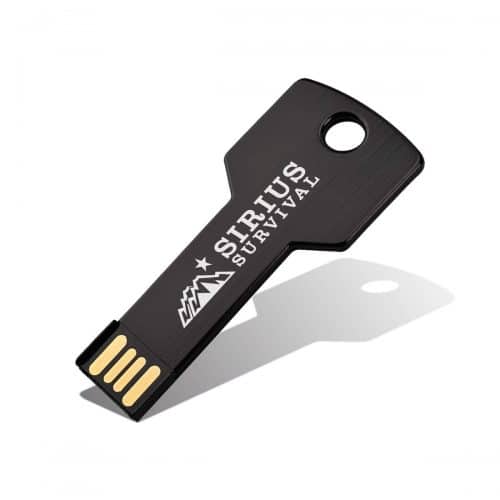 Secure Key Ring Style 128GB USB Flash Drive - Sirius Survival