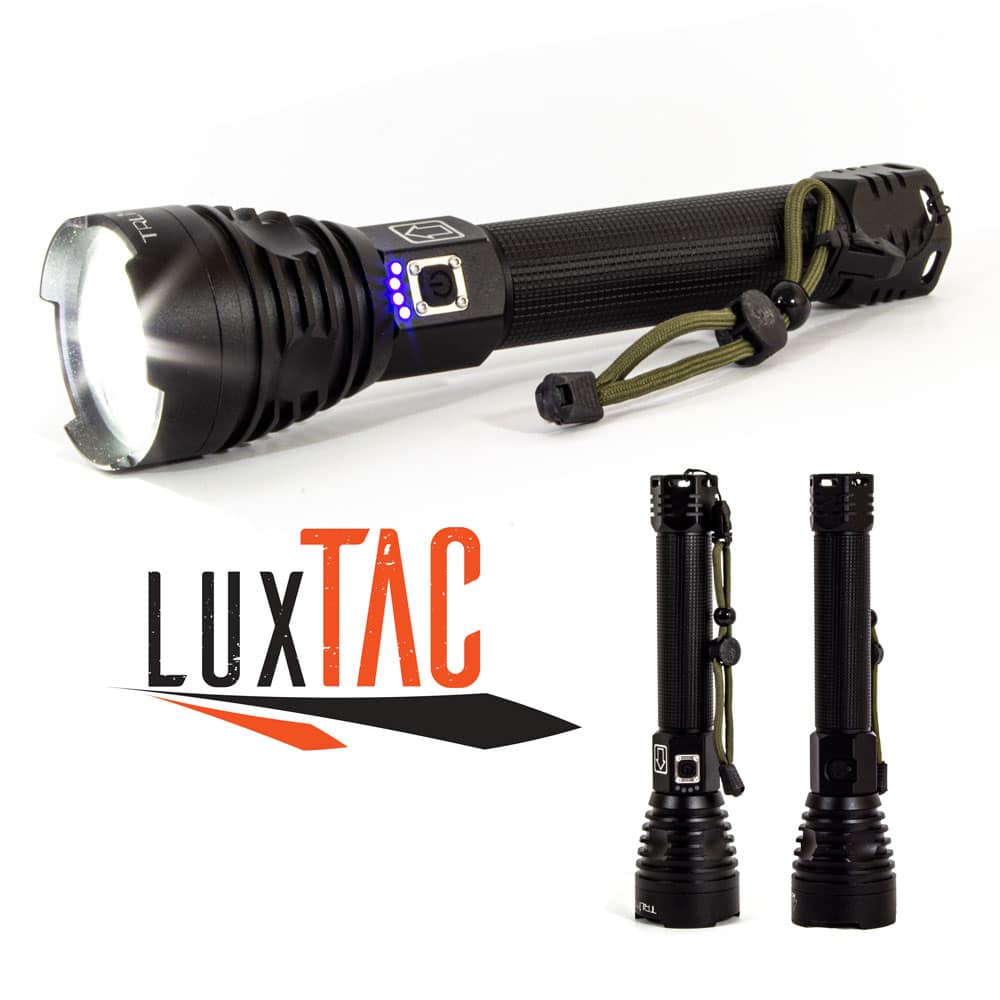 LuxTac High Lumen Flashlight 6000LM High Power USB Rechargeable ...