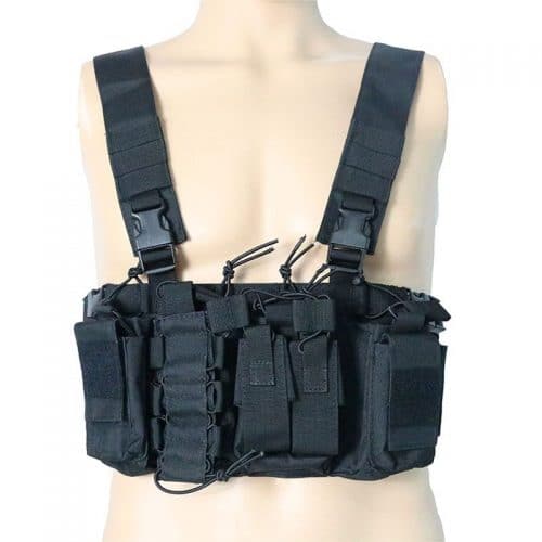 Tactical Chest Rig With 4 Pouches - Military Tactical Chest Harness For ...