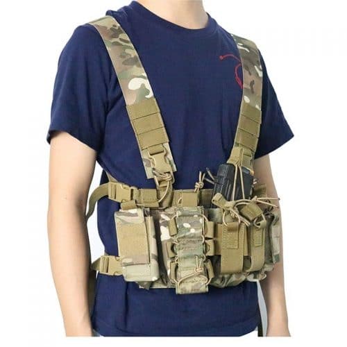 Tactical Chest Rig With 4 Pouches - Military Tactical Chest Harness For ...