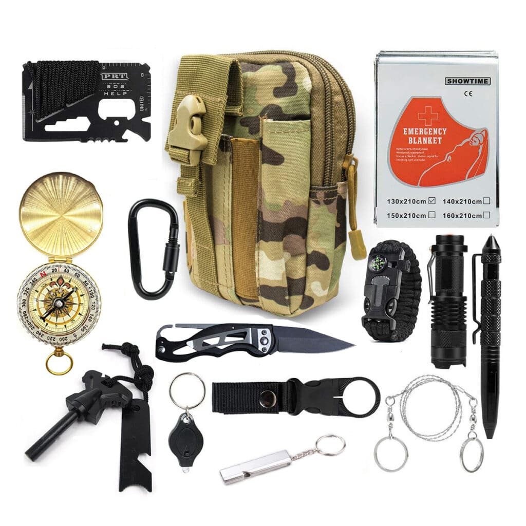 15 In 1 Survival Kit – Essential Emergency Tools & Gear In A Compact ...