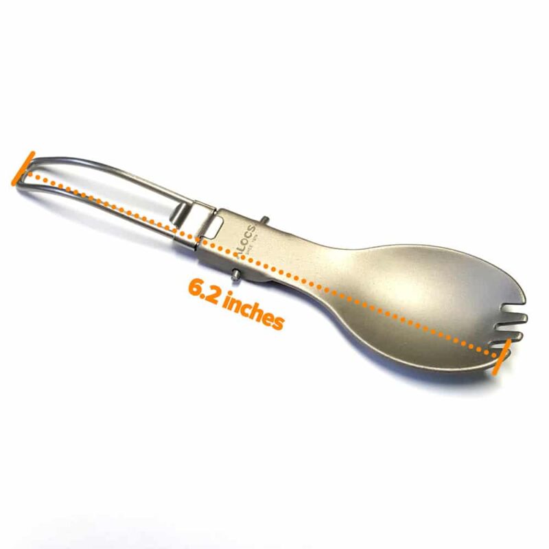 Ultra Light Weight Folding Metal Spork - Sirius Survival