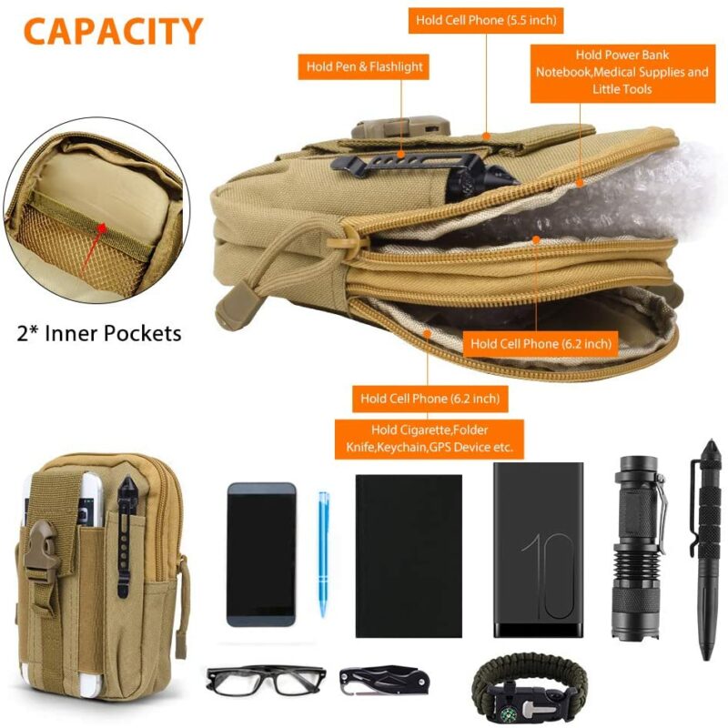 Tactical EDC MOLLE Phone Pouch - Attachable Gear For Military ...