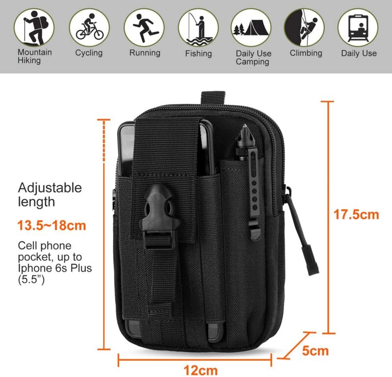 Tactical EDC MOLLE Phone Pouch - Attachable Gear For Military ...