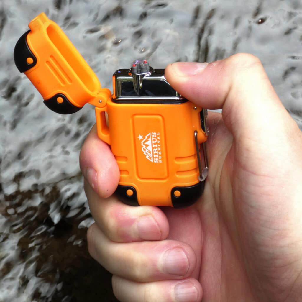 Arc4 Waterproof/Windproof Plasma Lighter - Top-Facing Dual Arc USB ...