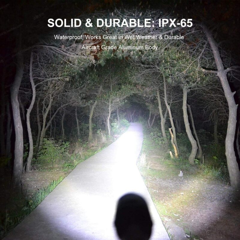 C8T6 Compact Ultra Bright Tactical Flashlight With Rechargeable Battery ...