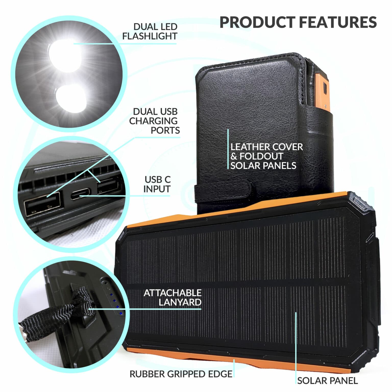 SolarHub Fold Rugged Solar Charger - 20000mAh - Sirius Survival