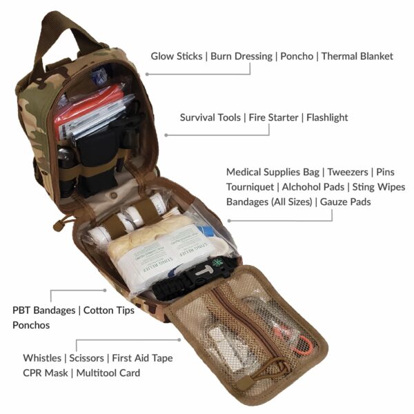 Premium 250 Piece Molle Survival & First Aid Kit - Sirius Survival