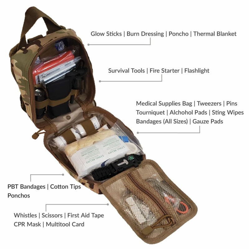 Premium 250 Piece Molle Survival & First Aid Kit - Sirius Survival