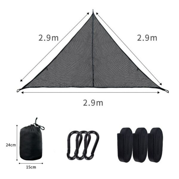 Large Camping Hammock Triangle Hammock - Black - Sirius Survival