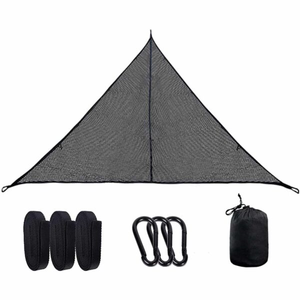 Large Camping Hammock Triangle Hammock - Black - Sirius Survival
