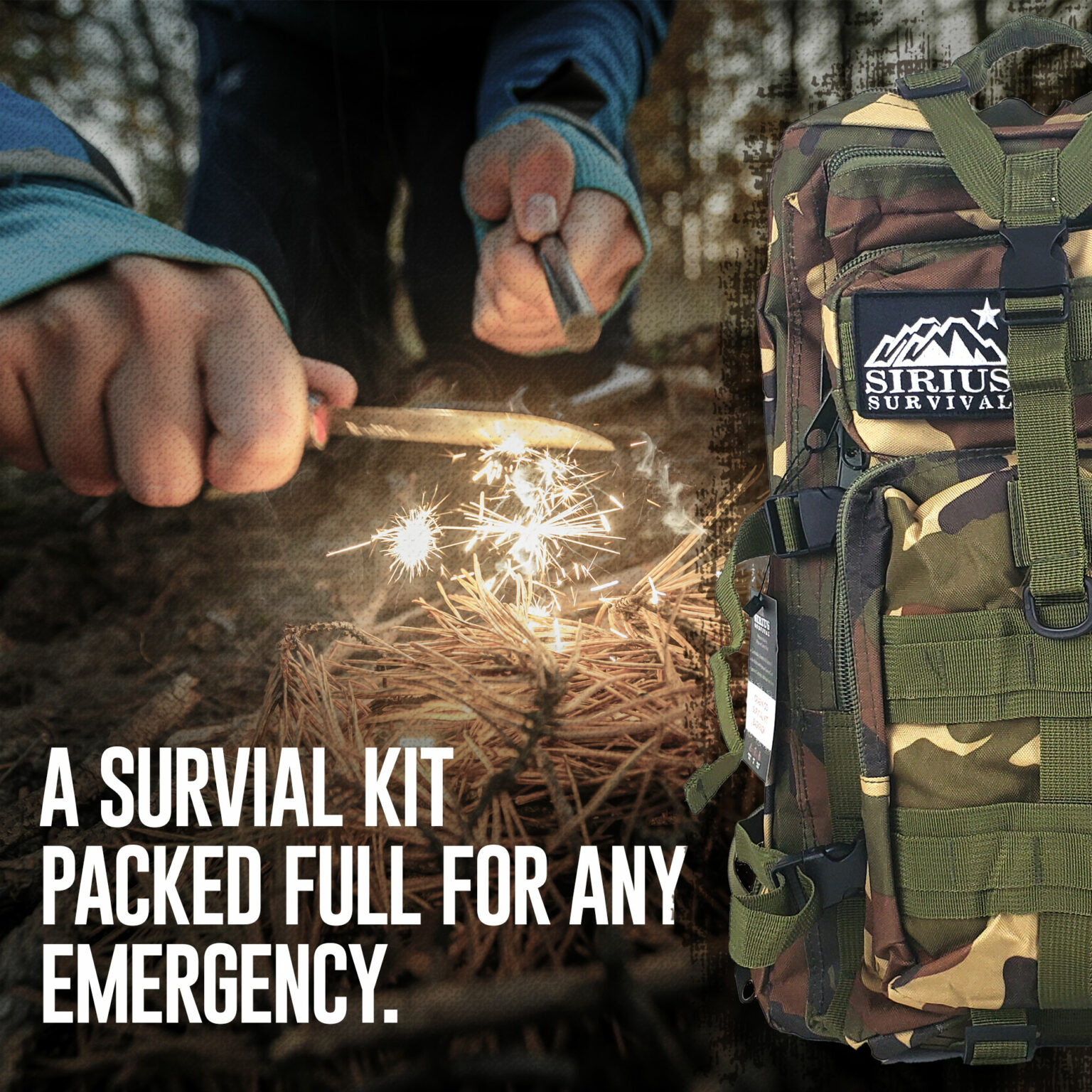 Pre-Packed Survival Backpack - Survival Kit For Family - Sirius Survival