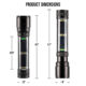 Solar Rechargeable 600 Lumen LED Flashlight With Adjustable Focus ...