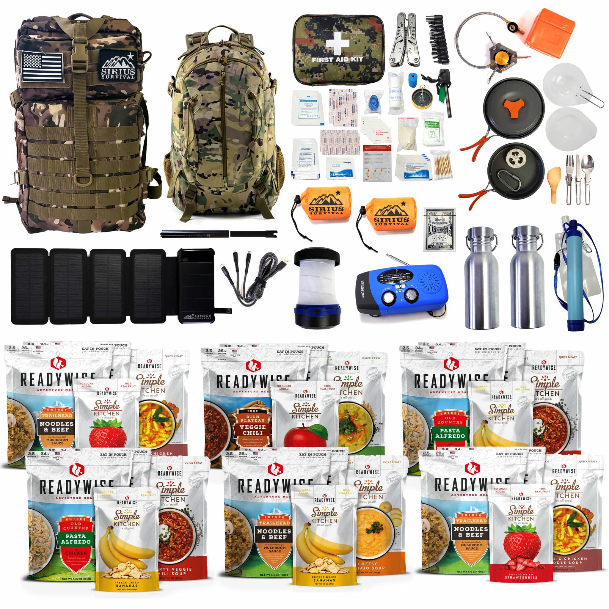 Family Comfort 72 Emergency Survival Kit/Backpack - 72 Hour Kit ...