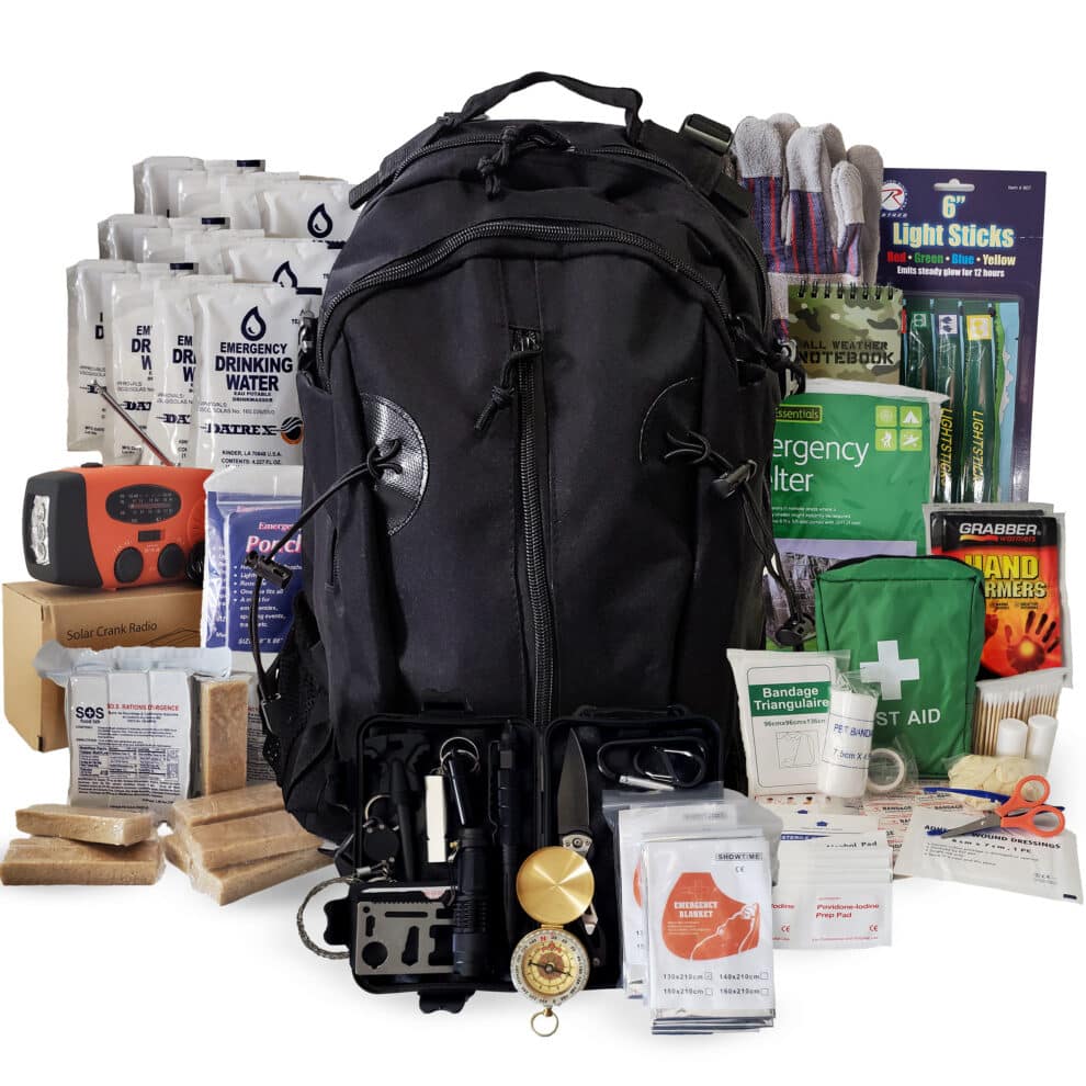 Pre-Packed Emergency Survival Kit/Bug Out Bag For 2 – 175+ Pieces - Sirius Survival