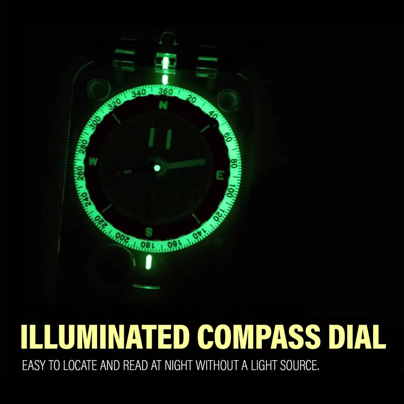 Adjustable Declination Compass For Maps & Survival Navigation - Sirius ...