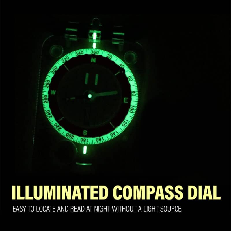 Adjustable Declination Compass For Maps & Survival Navigation - Sirius ...