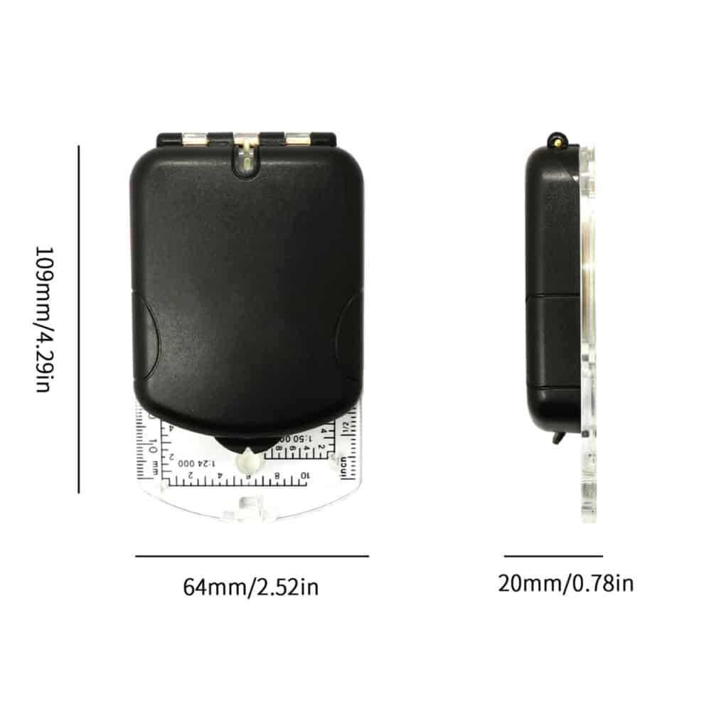 Adjustable Declination Compass For Maps & Survival Navigation - Sirius ...