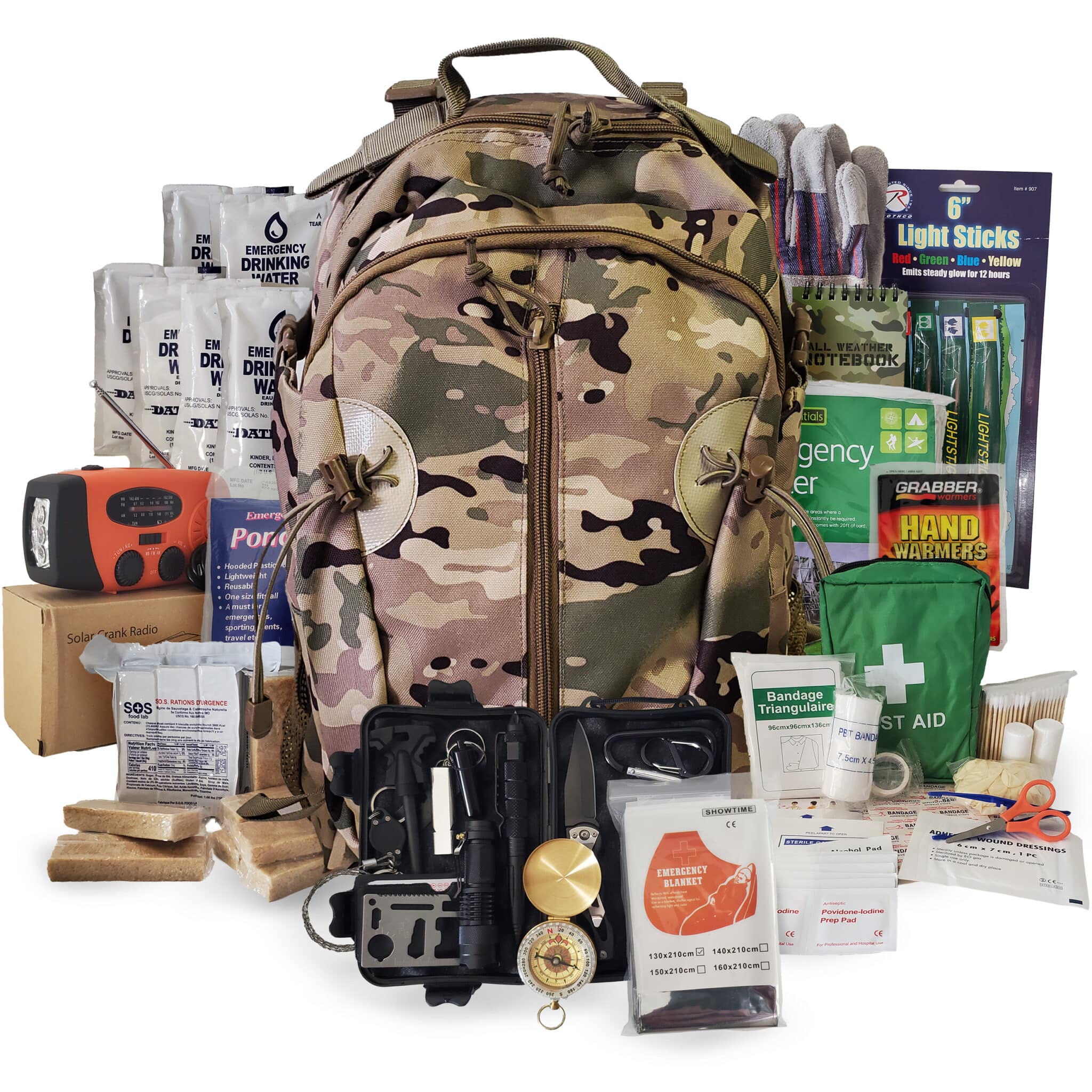 1 Person Emergency Kit / Survival Backpack For 72 Hours - Sirius Survival