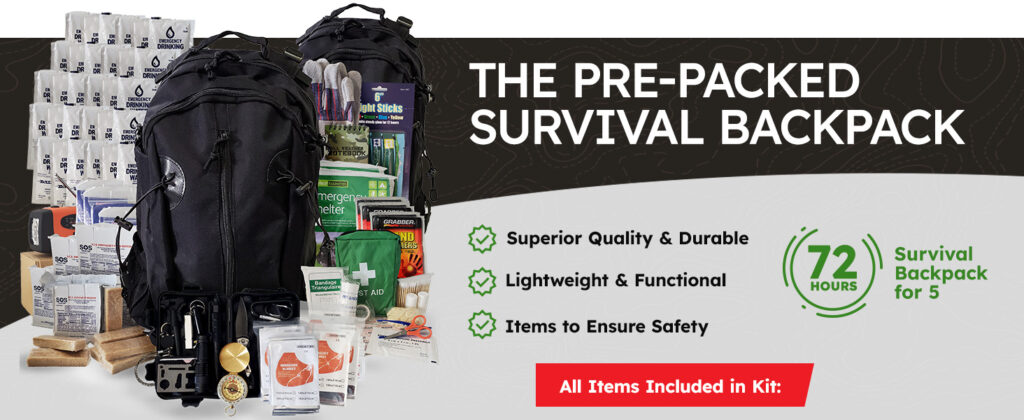 5 Person Emergency Kit / Survival Backpack For 72 Hours - Sirius Survival