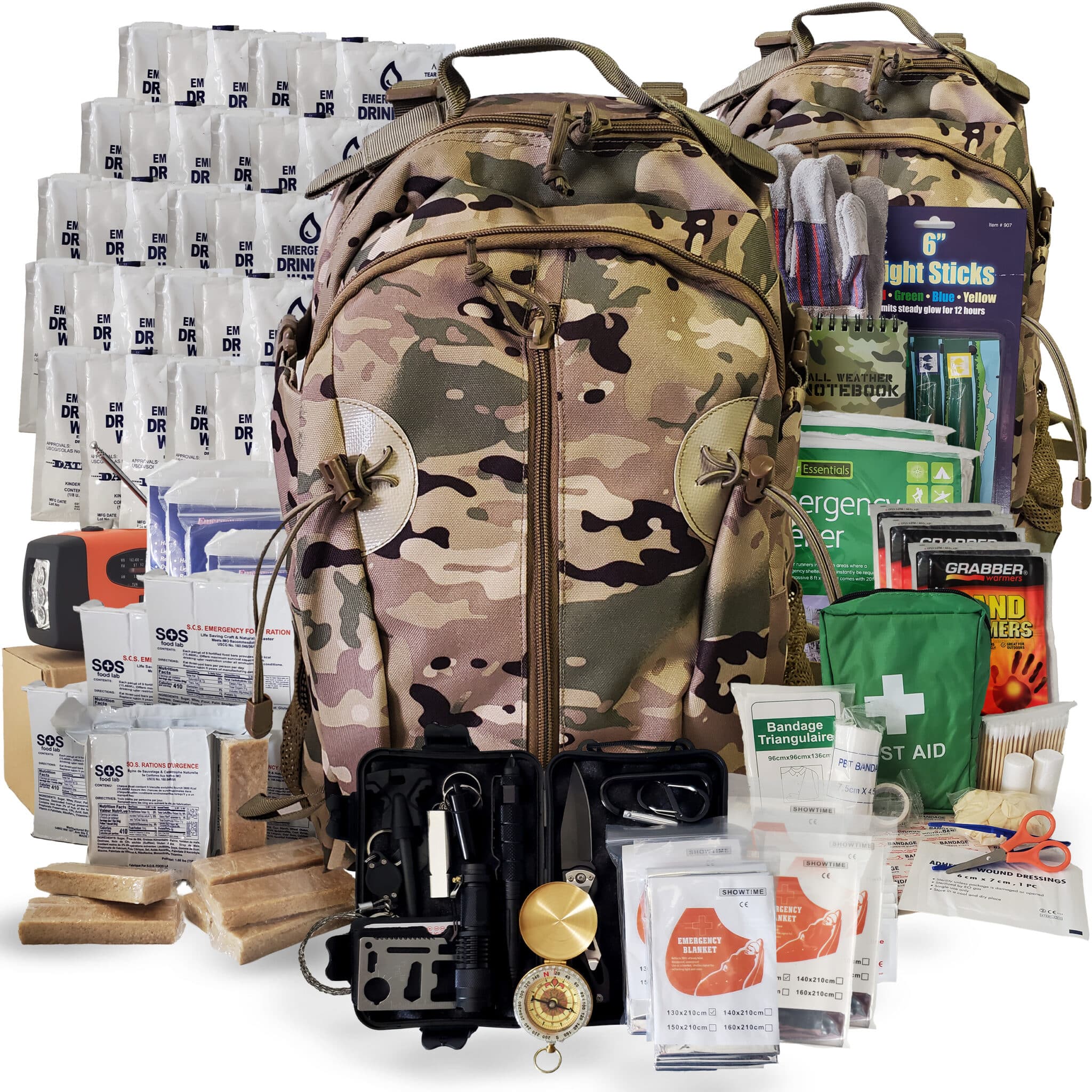 5 Person Emergency Kit / Survival Backpack For 72 Hours - Sirius Survival