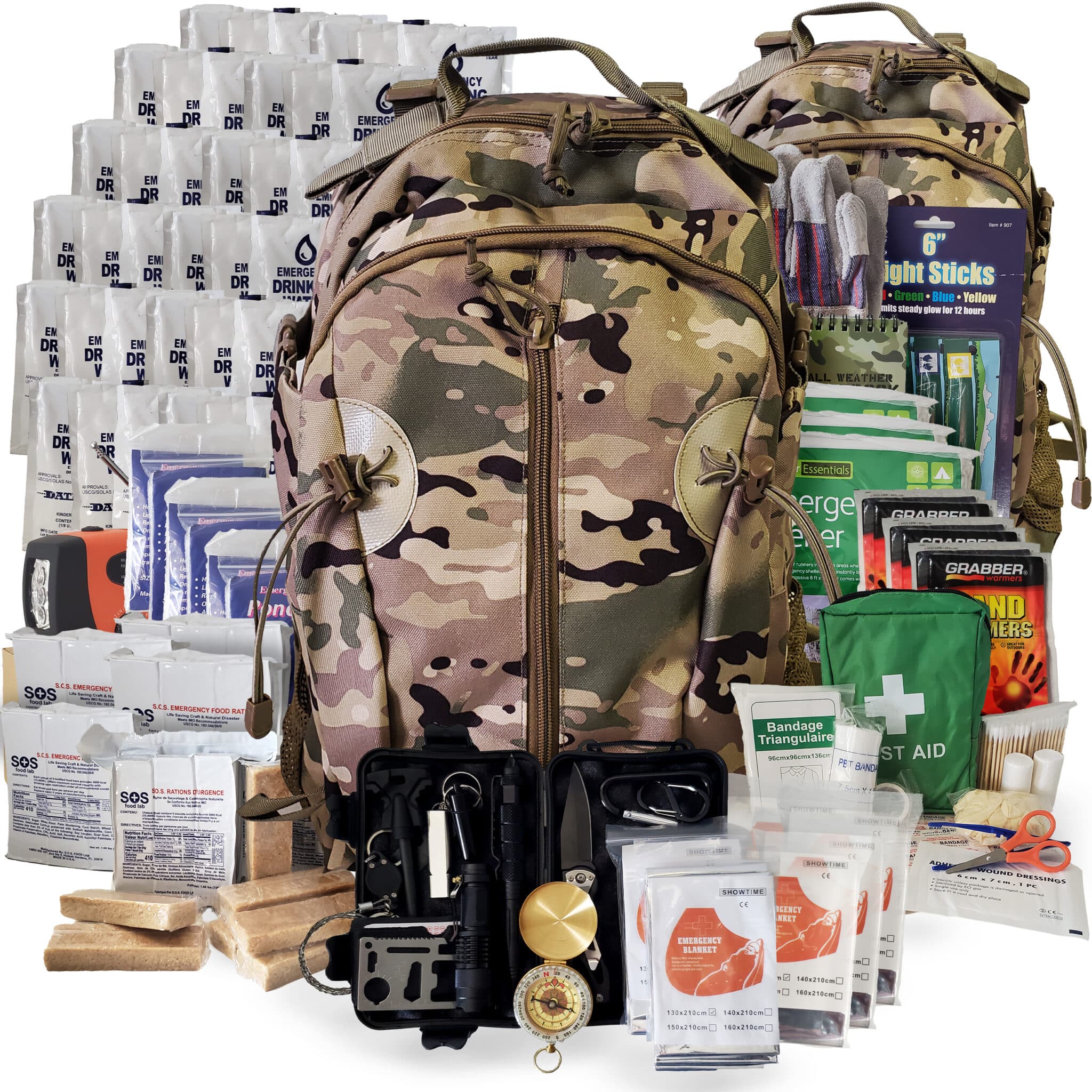 6 Person Emergency Kit / Survival Backpack For 72 Hours - Sirius Survival