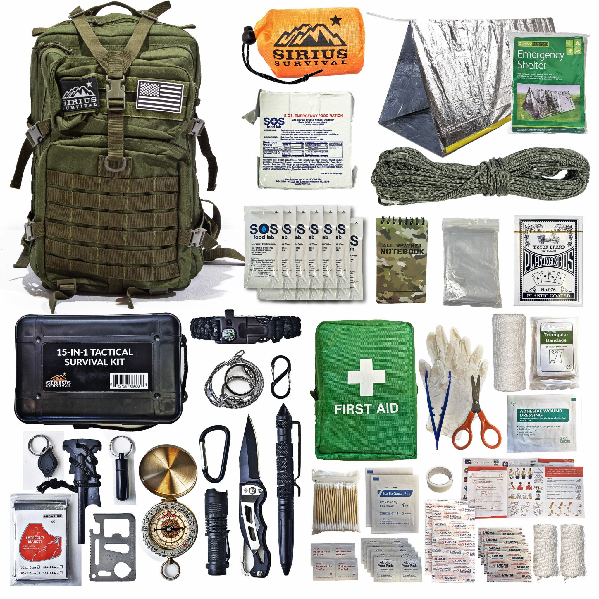 Bug Out Bag Starter Kit - 72 Hour Kit For 1 Or 2 People – Backpack ...